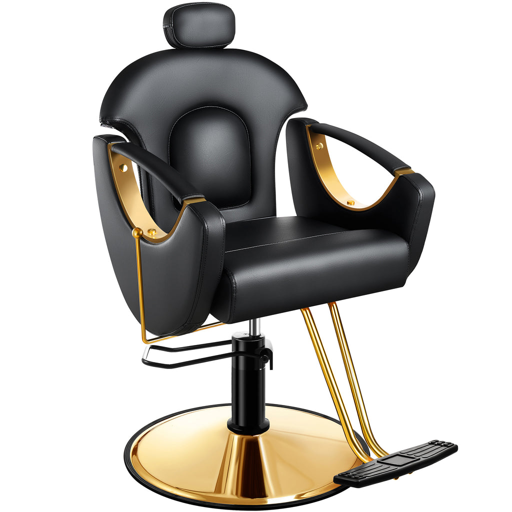 Gold Reclining Salon Chair BS-92 – BaashaBeauty